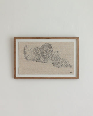 BLACK SUN. Framed handwoven artwork. – Christina Christensen